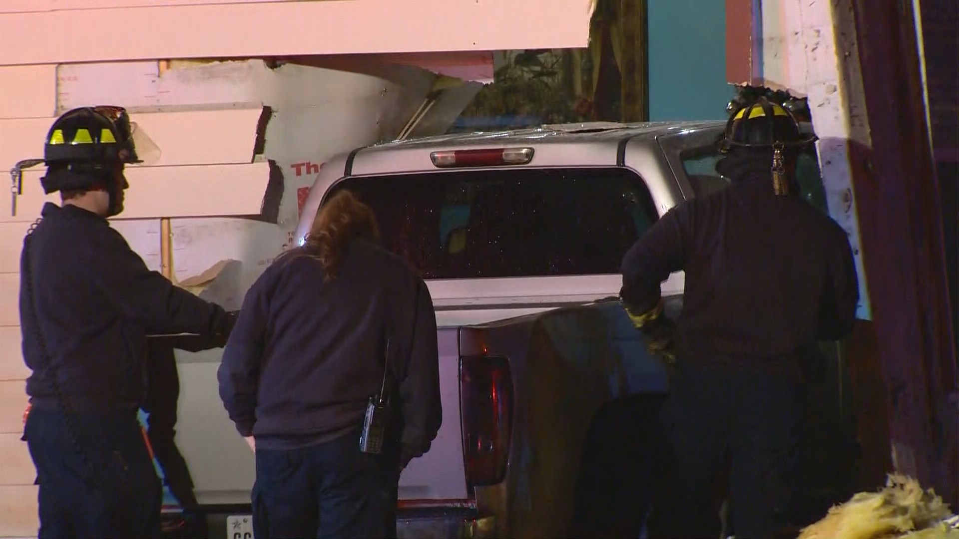 Pickup Truck Driver Crashes Into Home